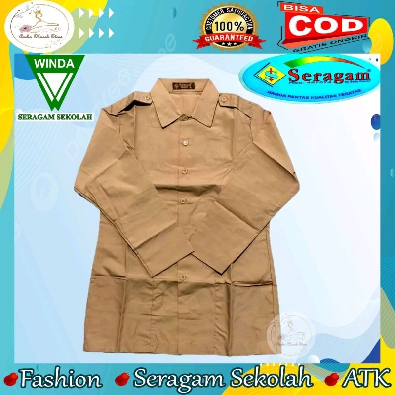 Jual BAJU SERAGAM SEKOLAH PRAMUKA PEMBINA LENGAN PANJANG SMA MEREK Seragam | Shopee Indonesia