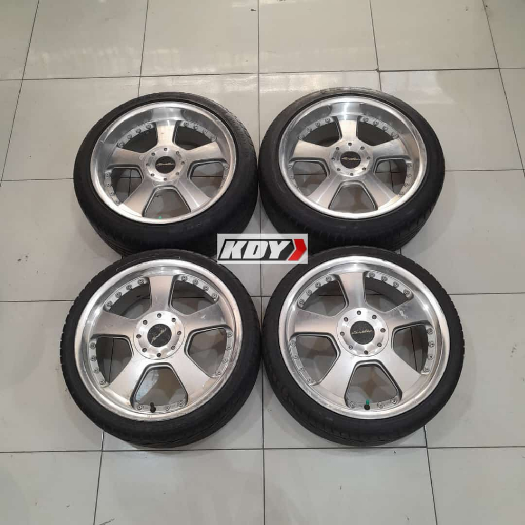 Jual Velg Mobil Bekas Copotan Model EUROLINE RING 18X7.5-8 H4X100-4X114.3 BAN ACCELRA 215 35 R18 ...