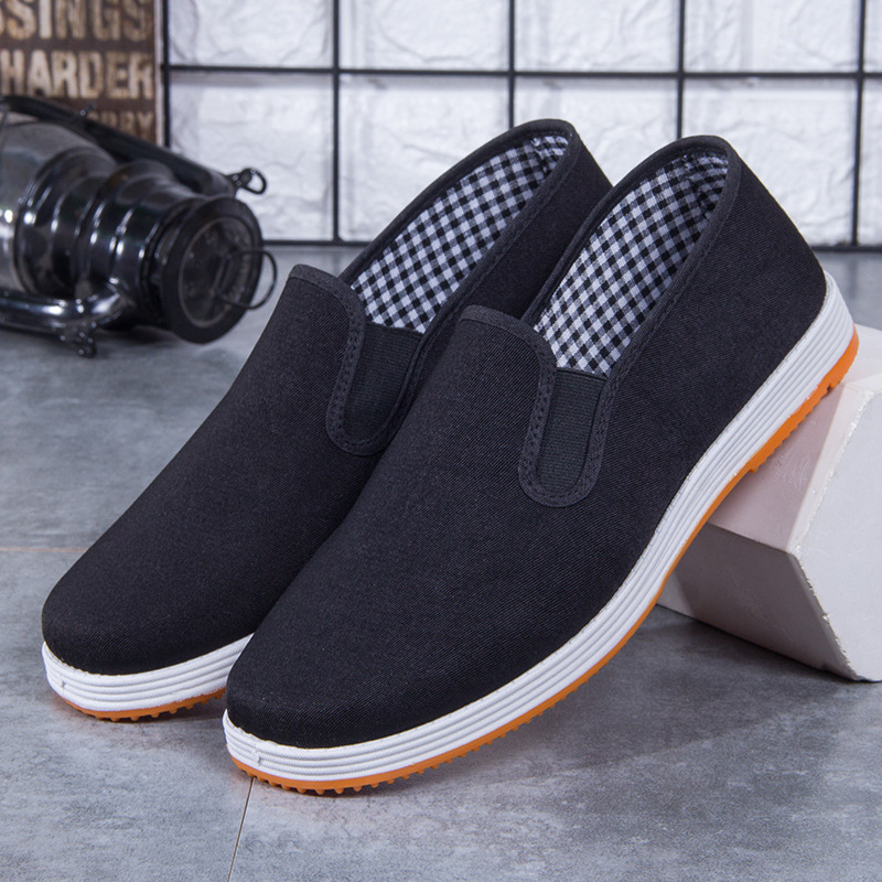 Jual Sepatu Kanvas pria wanita sepatu tanpa tali hitam Sepatu Pria ...