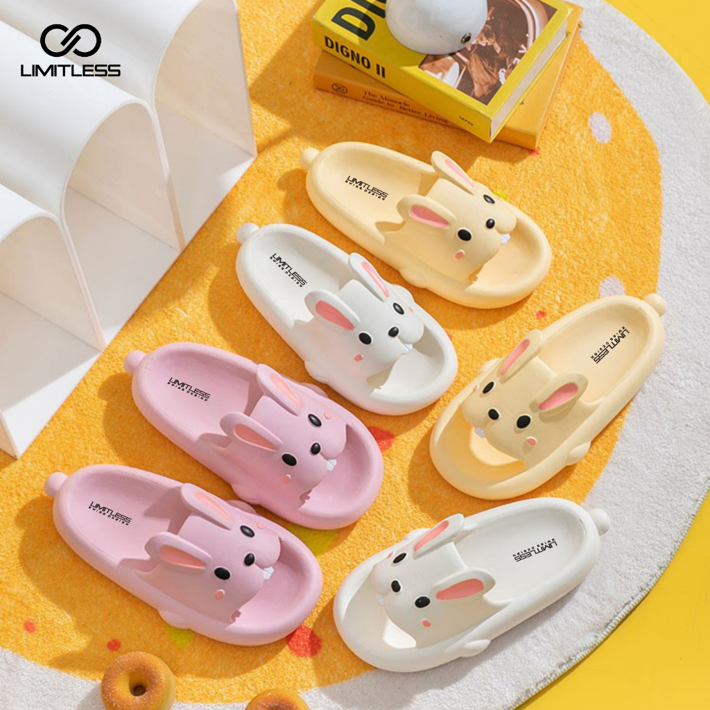 Jual LIMITLESS Sandal Slop Wanita Dewasa BUNNY Korean Style Sendal ...