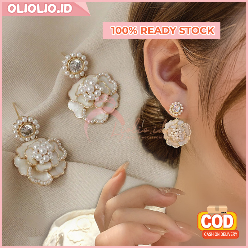 Jual Anting Wanita Korea Dewasa Bunga Mawar Elegant Aksesoris Perhiasan ...