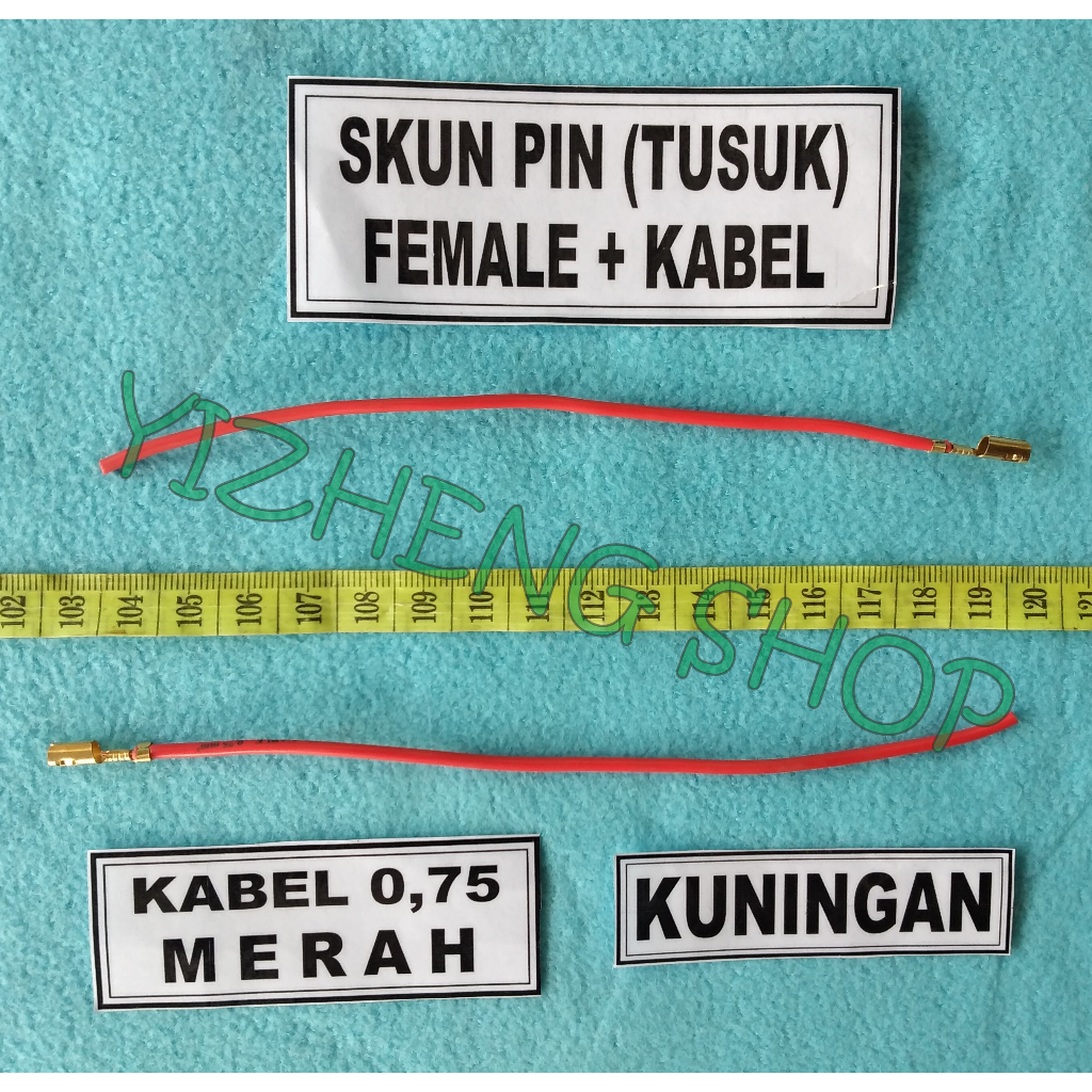 Jual SKUN PIN BULAT ( TUSUK ) FEMALE + KABEL MERAH | Shopee Indonesia