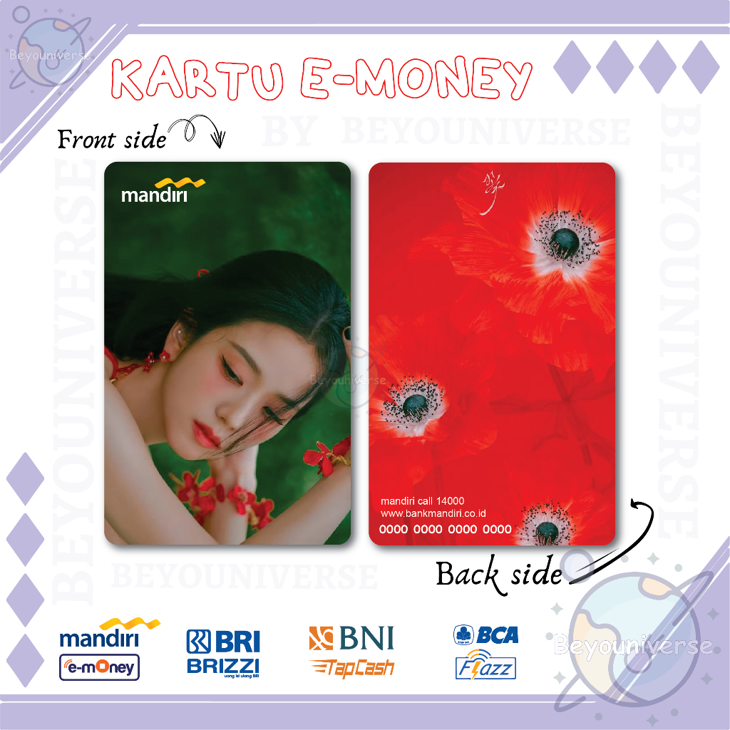Jual KARTU EMONEY MANDIRI BNI BRI BCA Etoll Album Jisoo Flower-1 ...