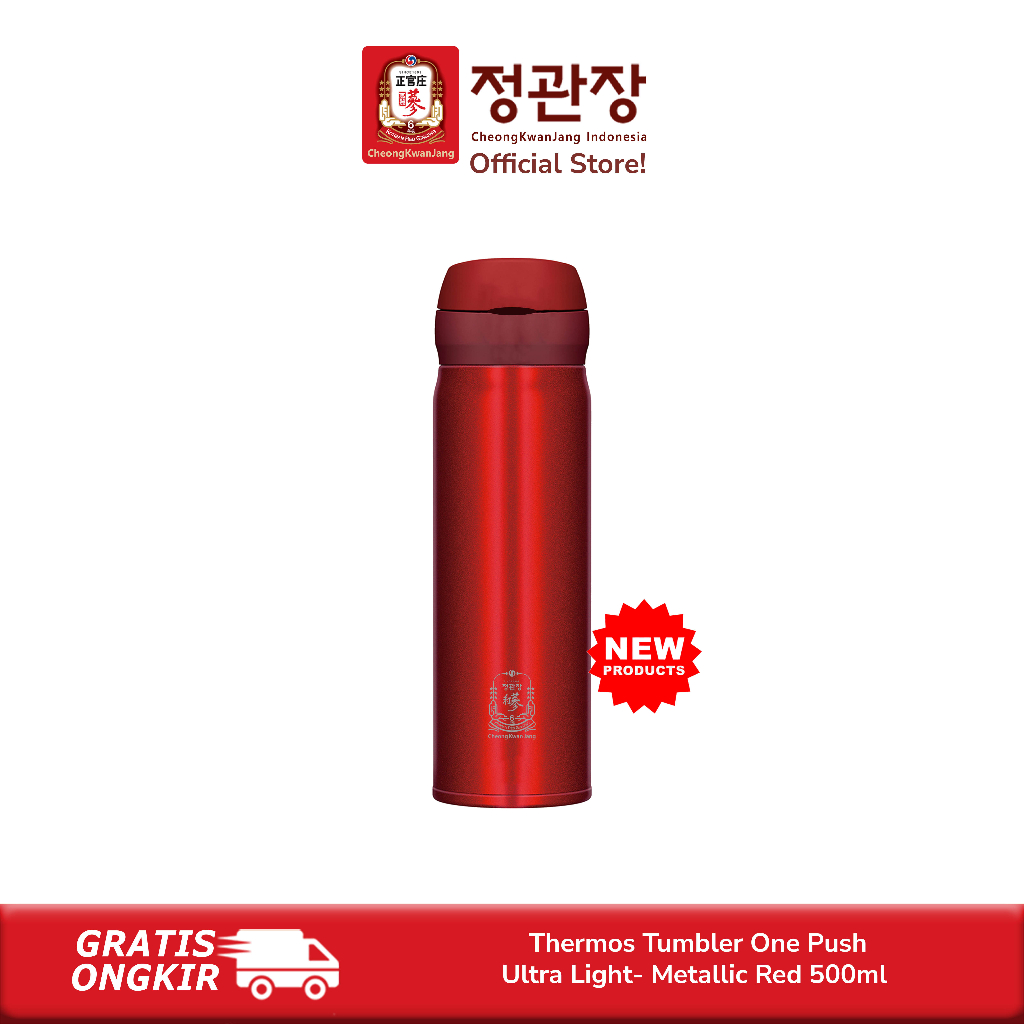 Jual JungKwanJang x Thermos Tumbler One Push Ultra Light- Metallic Red 500ml | Shopee Indonesia