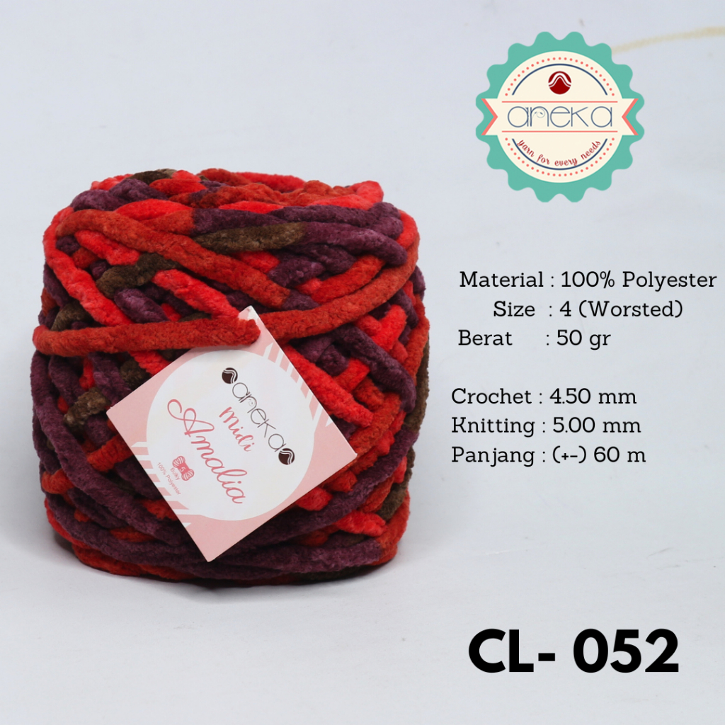 Jual KATALOG - Benang Rajut Chenille Midi Amalia Yarn PART 2 | Shopee ...
