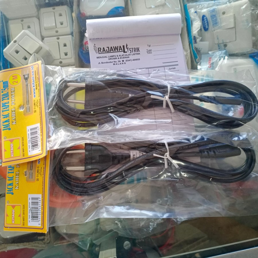 Jual Kabel power angka 8, jack ac tape oval kitani sni | Shopee Indonesia