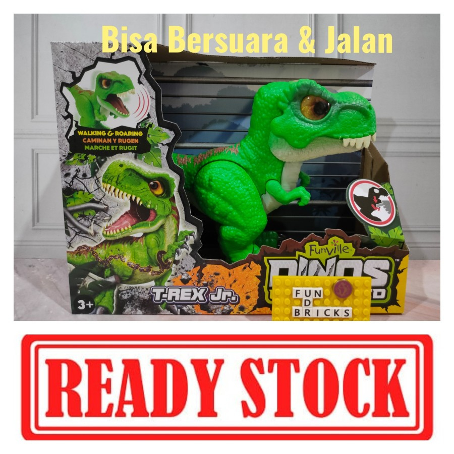 Jual Funville Dinos Unleashed T-Rex Jr Roaring and walking Jurassic ...