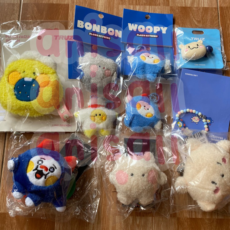 Jual TRUZ BAGCHARM KR MINI MININI KEYRING FACE POUCH BRACELET OFFICIAL LINE FRIENDS WOOPY ...