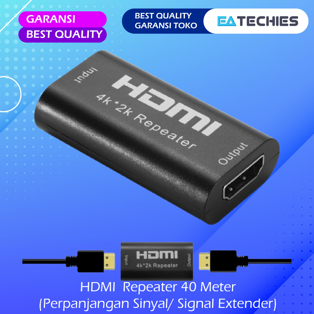 Jual HDMI Repeater 40 Meter 2K*4K Perpanjangan Sinyal HDMI 40M Extender ...