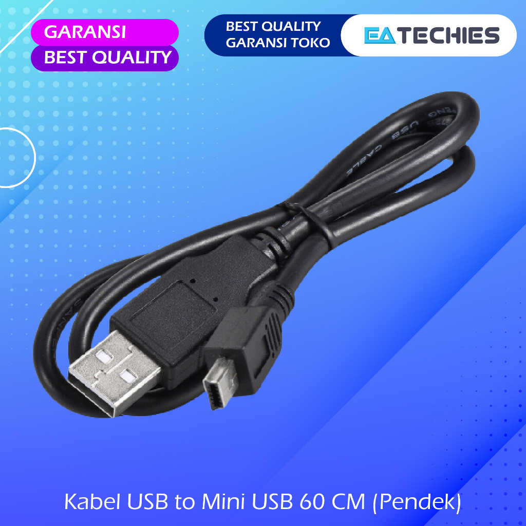 Jual Kabel USB to MINI USB 60CM Tebal untuk Kamera / Harddisk / HDD ...