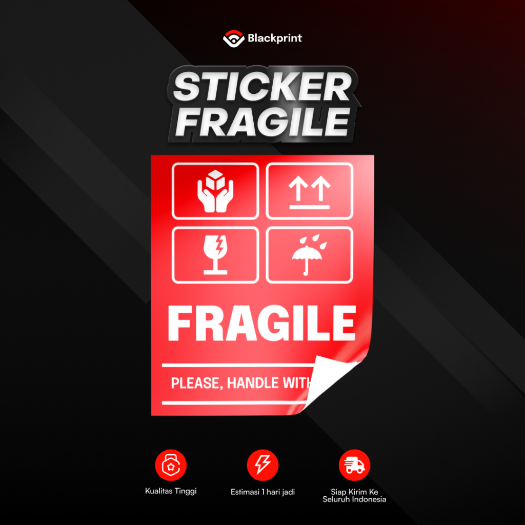 Jual STIKER FRAGILE / STICKER PECAH BELAH / STICKER PENGIRIMAN CHROMO ...