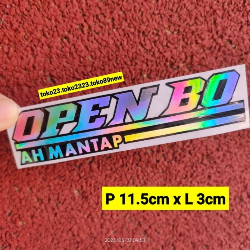 Jual stiker motor kata kata open bo stiker hologram | Shopee Indonesia