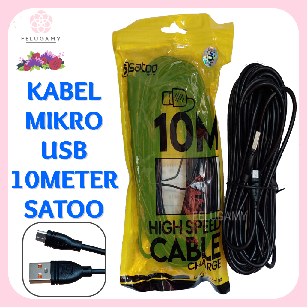Jual KABEL MICRO USB PANJANG 10METER 5METER 3METER MIKRO USB 10 METER 5 ...
