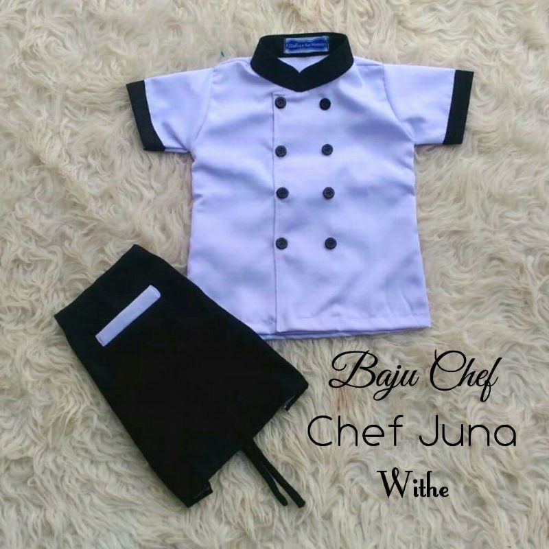 Jual kostum chef juna/kostum master chef indonesia/baju chef/kostum ...