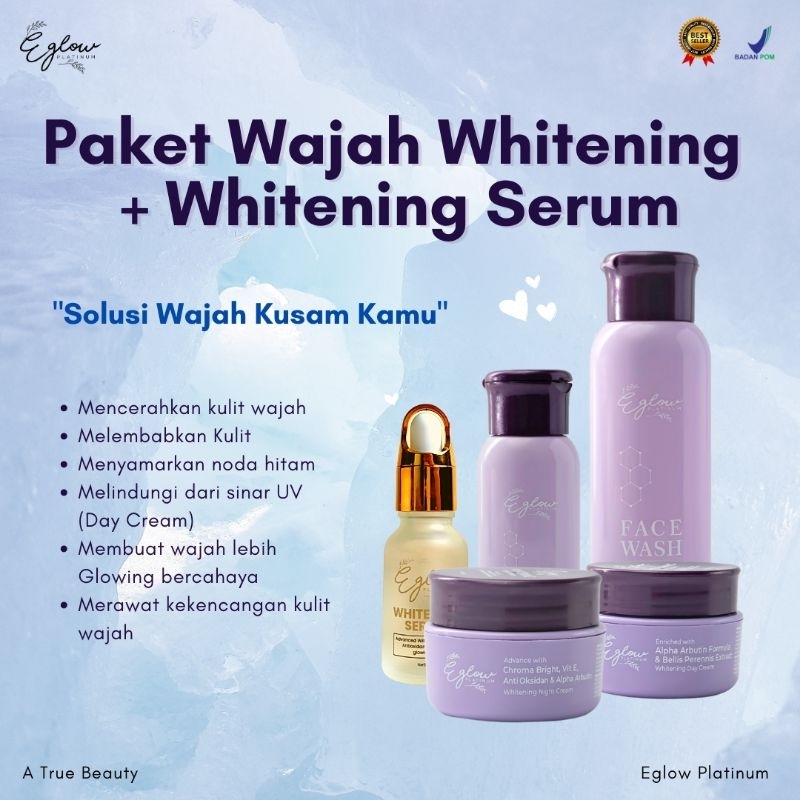 Jual EGLOW PLATINUM PAKET WHITENING LENGKAP | Shopee Indonesia
