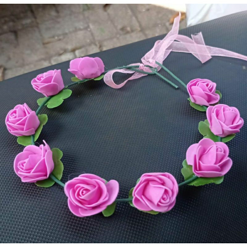 Jual Bando Bunga LED Flower Crown Mahkota Bunga Lampu Kawat Bunga Bando ...
