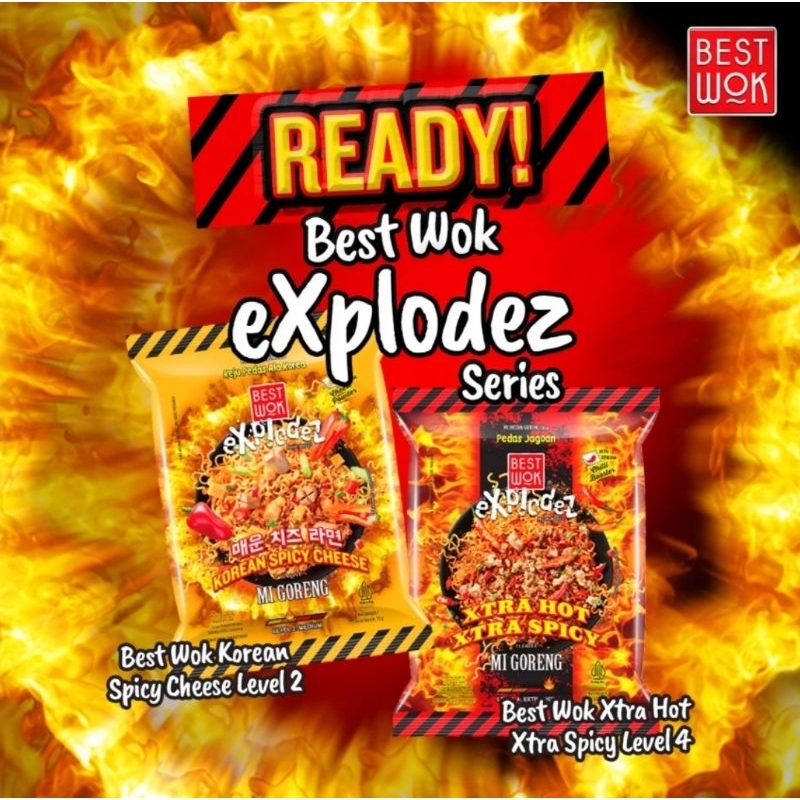 Jual BEST WOK Explodez Mi Goreng Korean Spicy Cheese & Xtra Hot Spicy ...