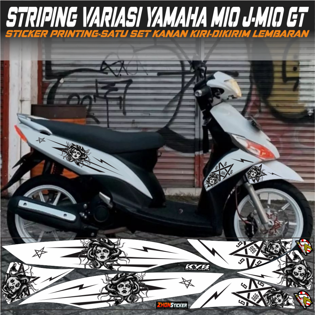 Jual striping variasi yamaha mio j-mio gt sticker medusa variasi polet ...