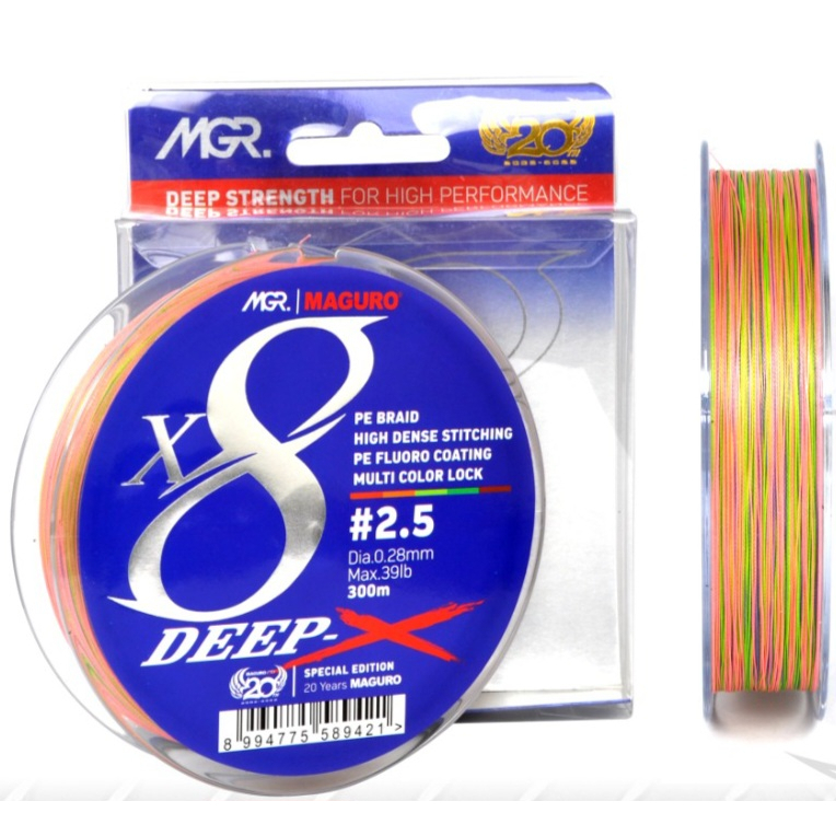 Jual Senar PE Maguro DEEP-X | X8 | 300M dan 100M Connecting | PE Braid ...