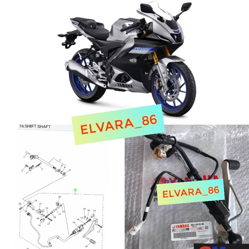 Jual Shift pedal Assy pedal presneling Yamaha R15 V4 R15M Original ...