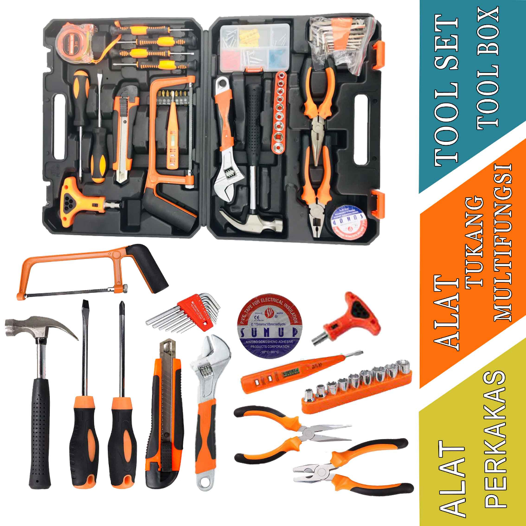 Jual Alat pertukangan Tanggung- Tool Box- Perkakas Tukang- Tool 1 Set ...