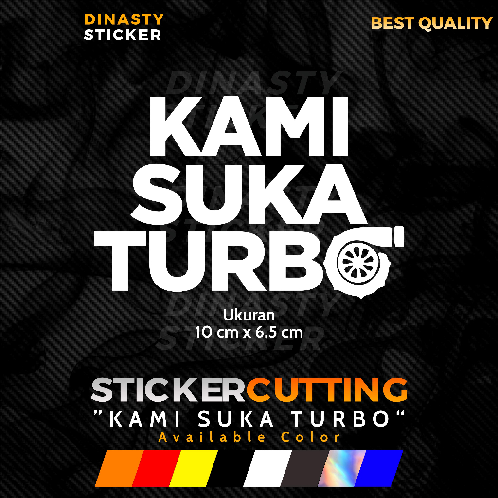 Jual STICKER STIKER CUTTING KAMI SUKA TURBO INNOVA PAJERO FORTUNER ...