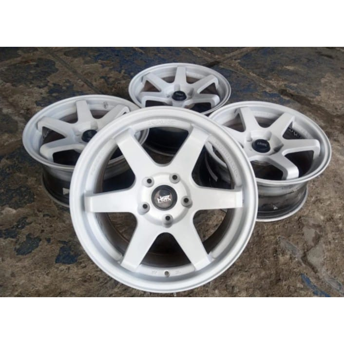 Jual Velg mobil racing Te37 R16x7 Pcd 5x114 Et 35 white cocok Xpander ...