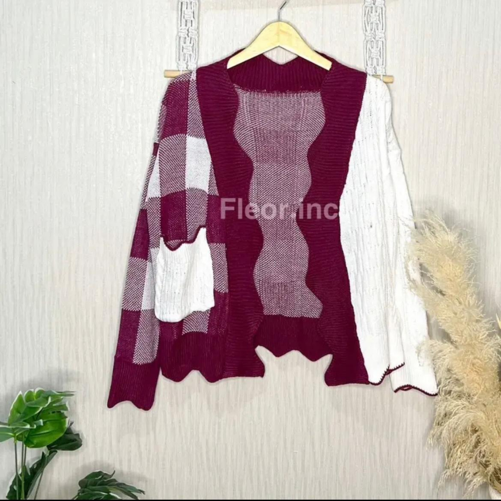 Jual Fluor.Inc - Cardigan Rajut Wanita Oversize Premium / Cardigan ...
