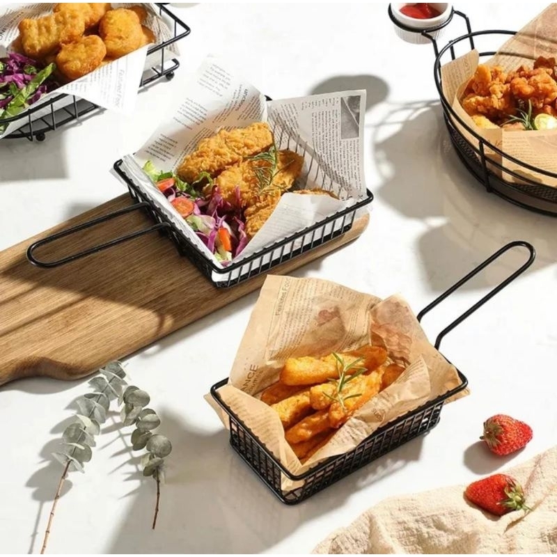 Jual Keranjang Holder Gorengan, Kentang Goreng ala Kafe / Saringan ...