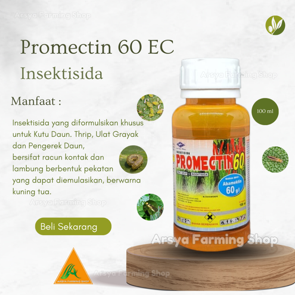 Jual Insektisida Promectin 60ec 100ml Pembasmi Kutu Daun - Abamectin ...