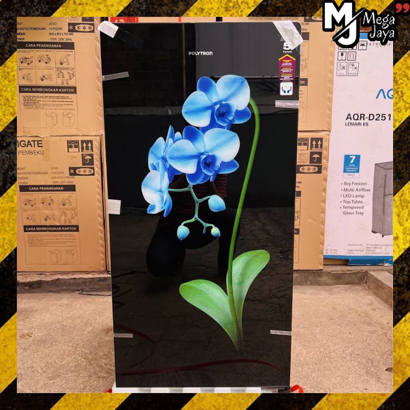 Jual KULKAS POLYTRON PRA 18MOB 180 LITER BELLEZA TEMPERED GLASS ...