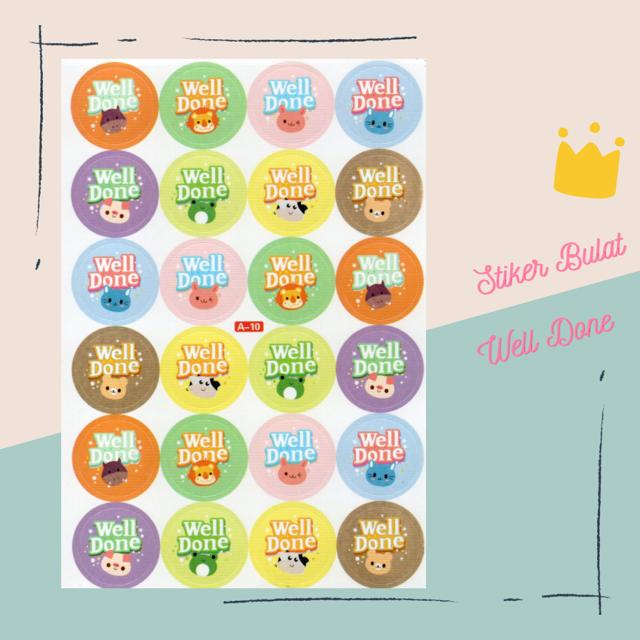 Jual STICKER BULAT - Mainan Edukasi Anak Stiker Kiss Cut Binatang Well ...