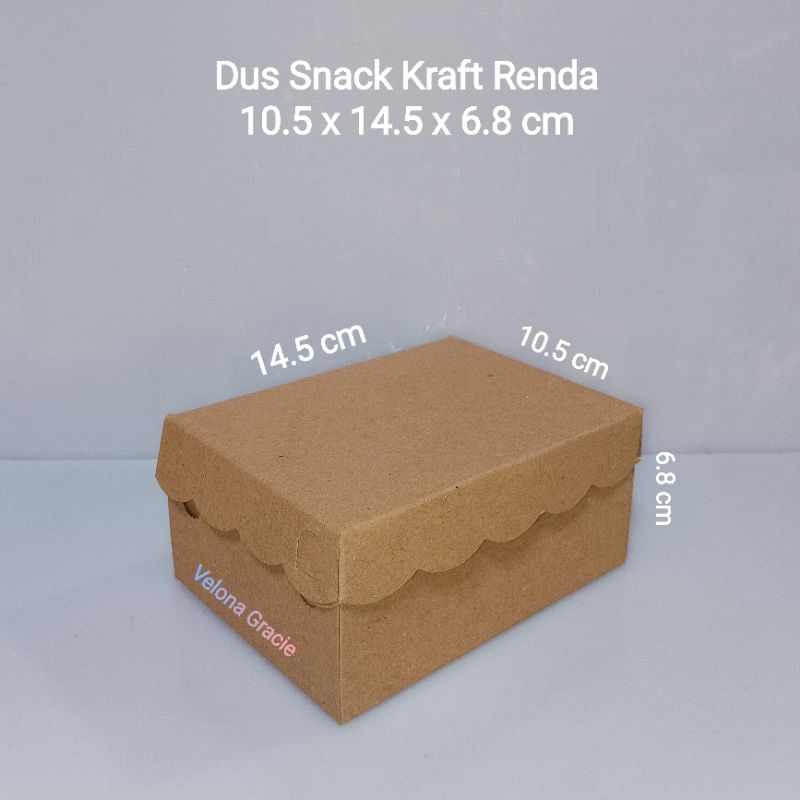 Jual Dus Kraft 10x14 Renda isi 50 pcs Kotak Kue Snack Box Coklat non ...