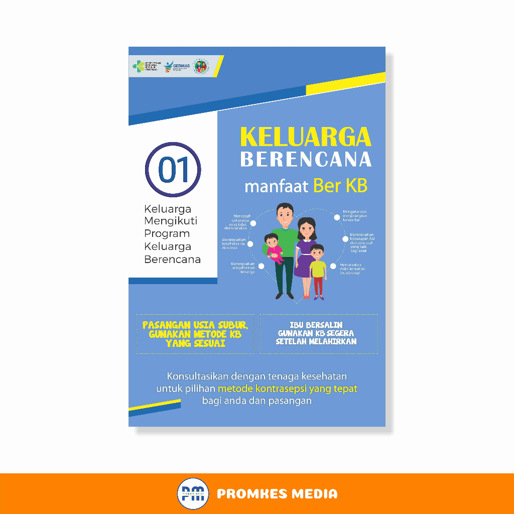 Jual Poster Kesehatan, KB, Keluarga Berencana, 12 Indikator Keluarga Sehat, Dua Anak Cukup ...