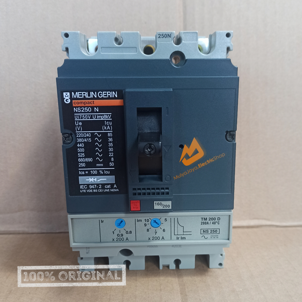 Jual Mccb / Breaker Merlin Gerin NS250N 3P 200A || 250A Original Murah | Shopee Indonesia