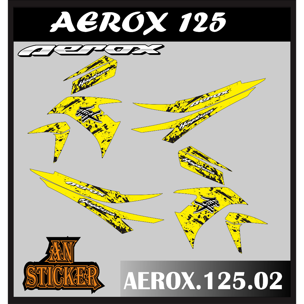Jual STRIPING STICKER AEROX 125 STIKER AEROX 125 STICKER LIS LIST ...