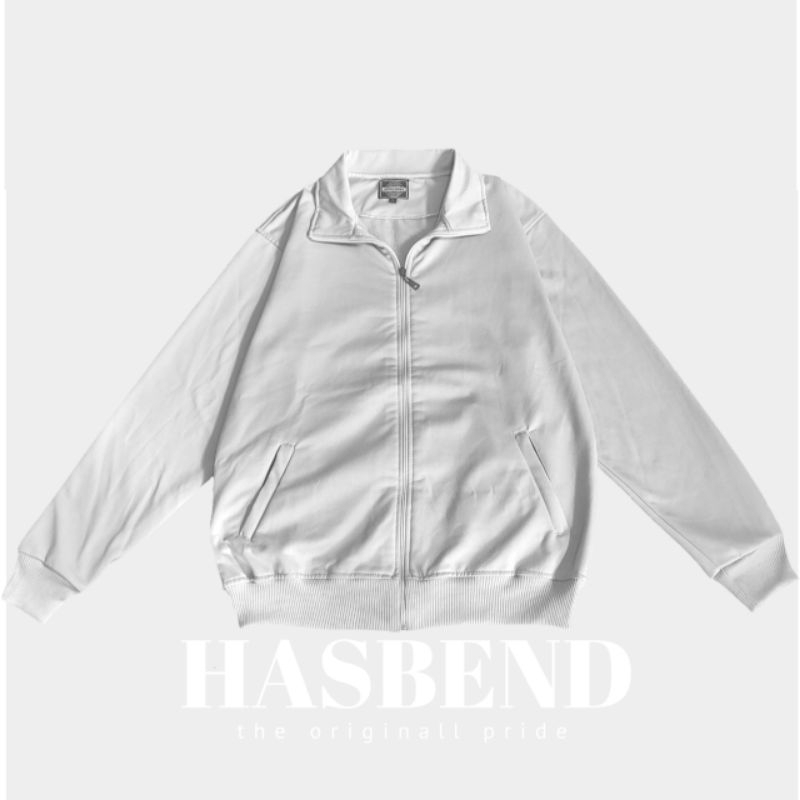 Jual Jaket Tracktop Polos / Tracktop Jaket Polos Putih Casual Pria ...