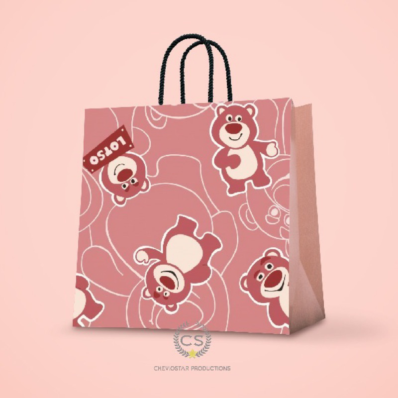 Jual Paperbag Custom Lotso Toy Story Cheviostar Goodie Bag Ulang Tahun ...