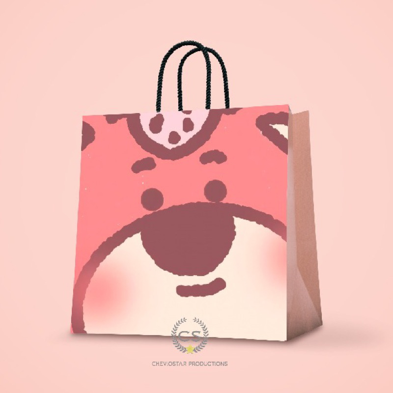 Jual Paperbag Custom Lotso Toy Story Cheviostar Goodie Bag Ulang Tahun ...
