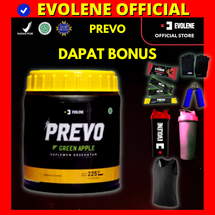 Jual PREVO 1 BOTOL ISI 45 EVOLENE BPOM HALAL PREWORKOUT / CREATINE ...