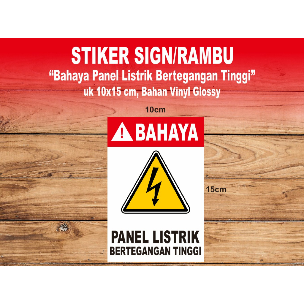 Jual Stiker sign - stiker panel listrik tegangan tinggi - stiker k3 ...
