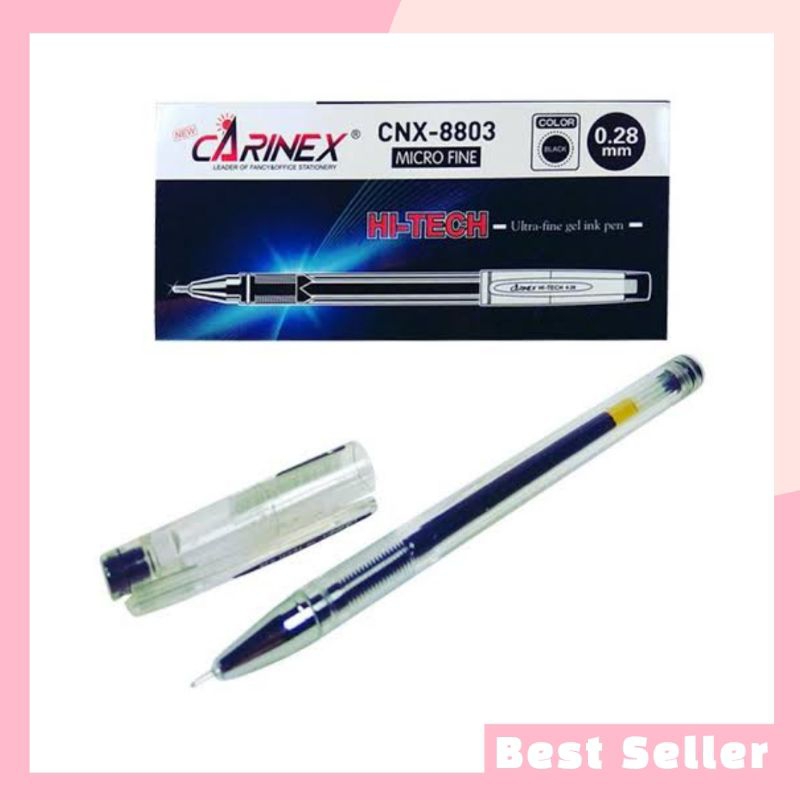 Jual Gel Pen Hi-TECH Micro Fine Carinex CNX-8803 0.28mm Tinta Hitam 1 ...