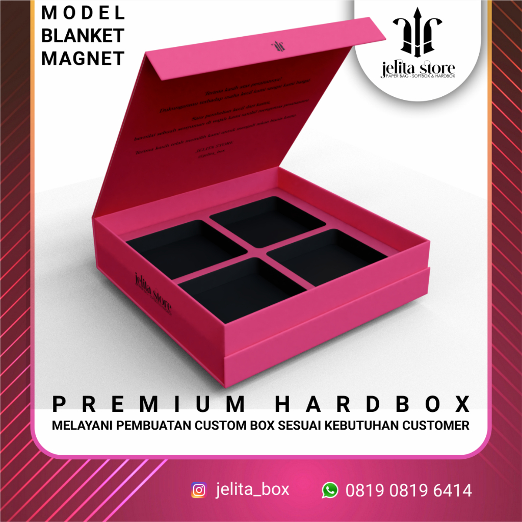 Jual HARDBOX 25x25x7 CUSTOM - KOTAK BOX - DUS BOX - BLANGKET MAGNET ...