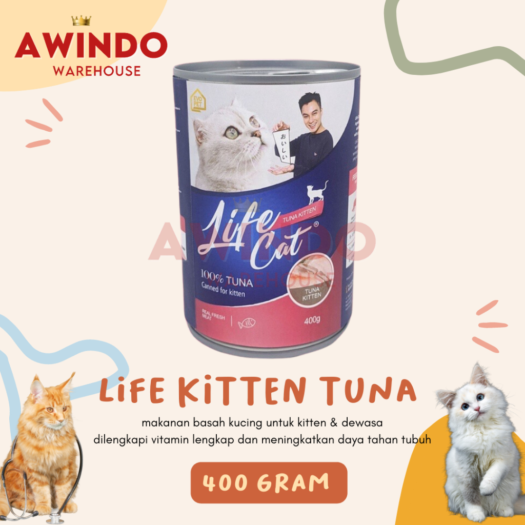Jual LIFE CAT KALENG 400GR - Makanan Kucing Basah Lifecat Adult Kitten ...