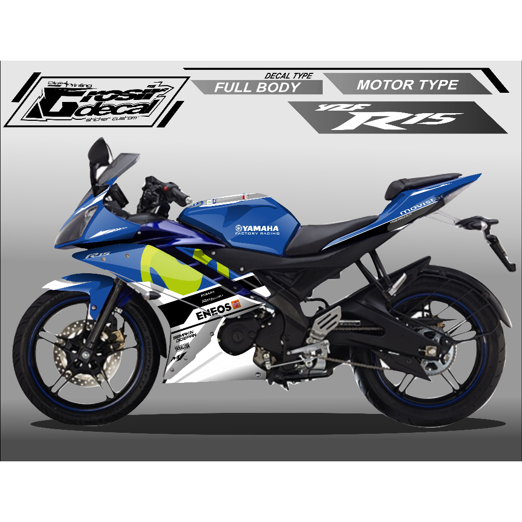 Jual Sticker Striping Yamaha R15 V2 Fullbody Stiker Striping R15 V2 ...