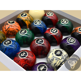 Jual Samurai Billiard Ball 57.2mm - Marble Texture - Bola Set Biliar 2 ...