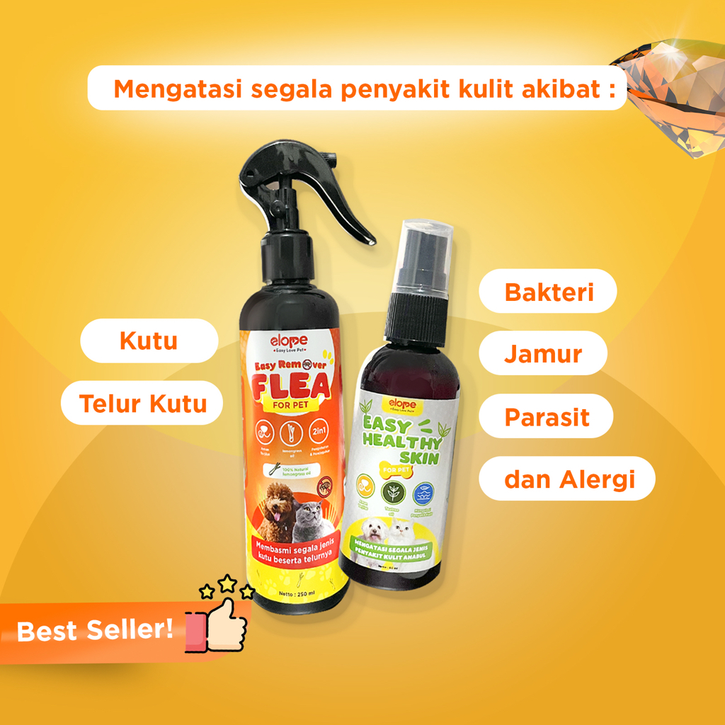 Jual ELOPE Paket Bundling Shimmering Obat Spray Kutu Jamur Kucing ...