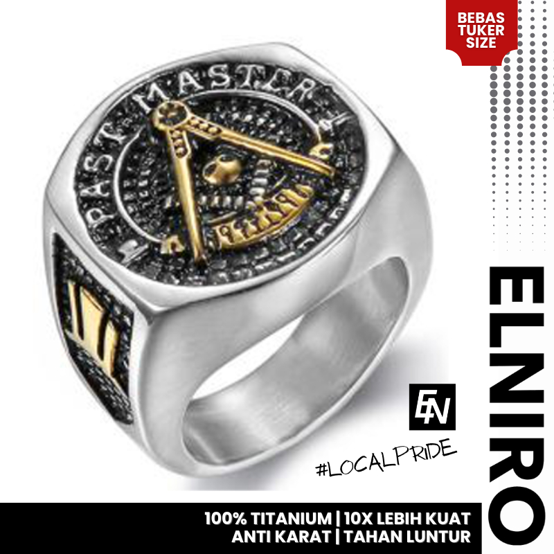Jual ELNIRO - Ring Past Master | Real Titanium Ring Cincin Titanium ...