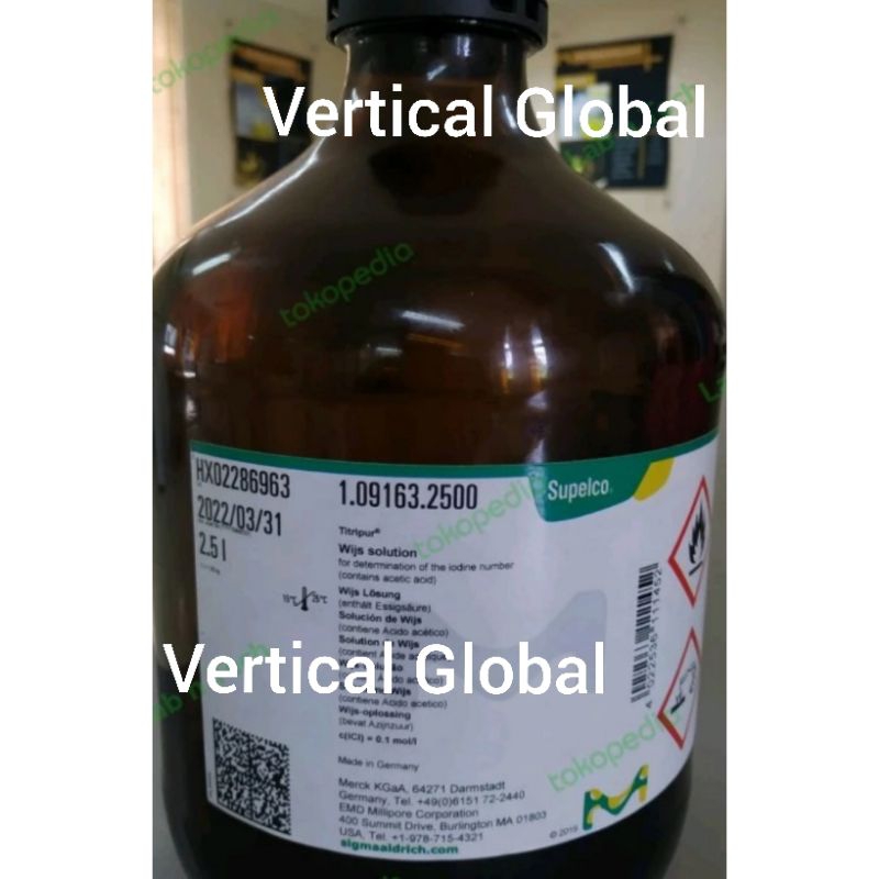 Jual Wijs Solution / Iodine to Wijs Merck 1.09163.2500 2,5 ltr Iodine ...