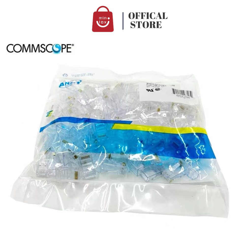Jual konektor rj45 Commscope AMP connector CAT5e ORIGINAL 50pcs-bag/rj45 amp comscope | Shopee ...